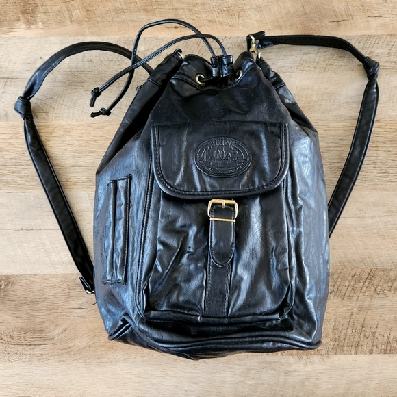 Moda International | Bags | Vintage Moda International Black Backpack ...